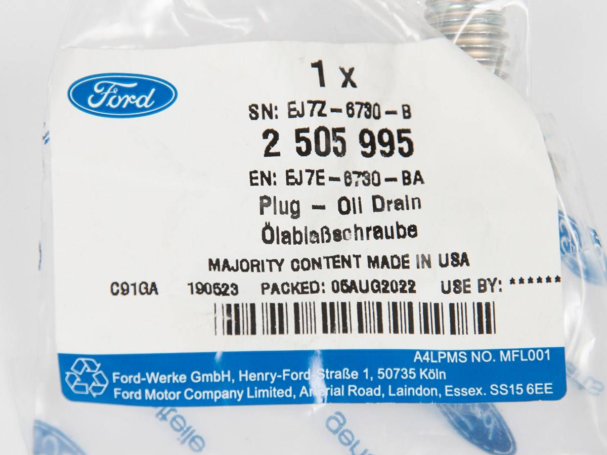 KOREK M12 SPUSTU OLEJU 2,5 GAS ELEC/HYBRID KUGA _ 2505995 _ EJ7E-6730 ...